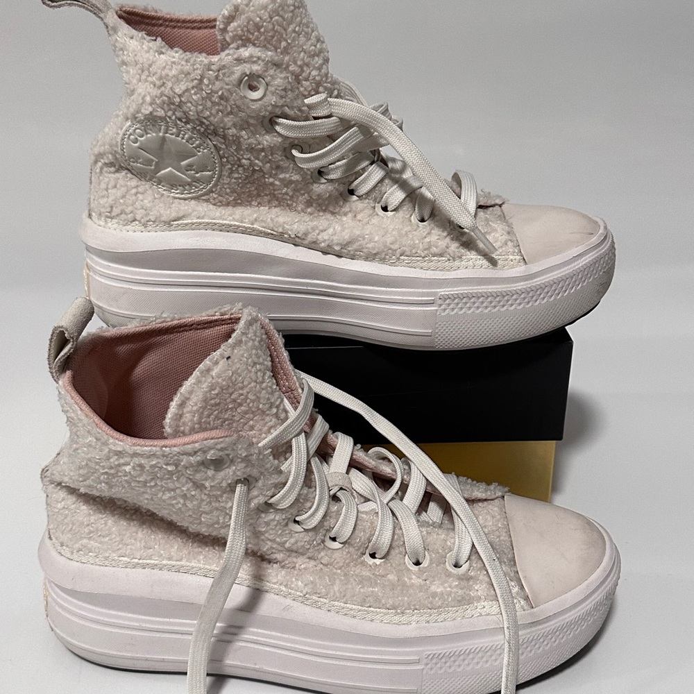 Converse Sneakers With Fluffy Rug-Like Material Teddy… - Gem